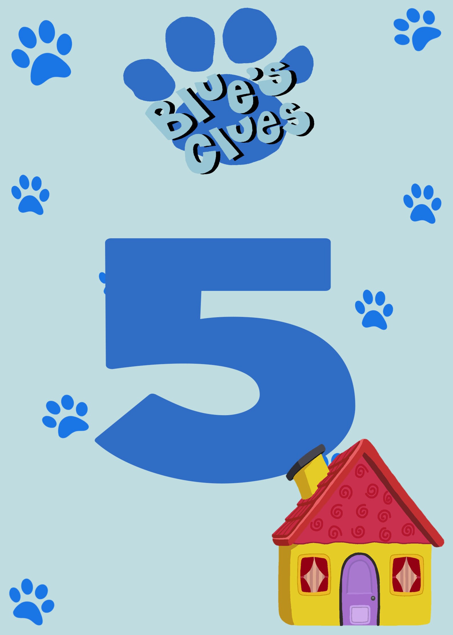 Blue's Clues Baby Shower Table Number Signs, Baby Shower Table ...