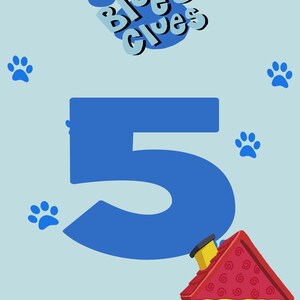Blue's Clues Baby Shower Table Number Signs, Baby Shower Table ...