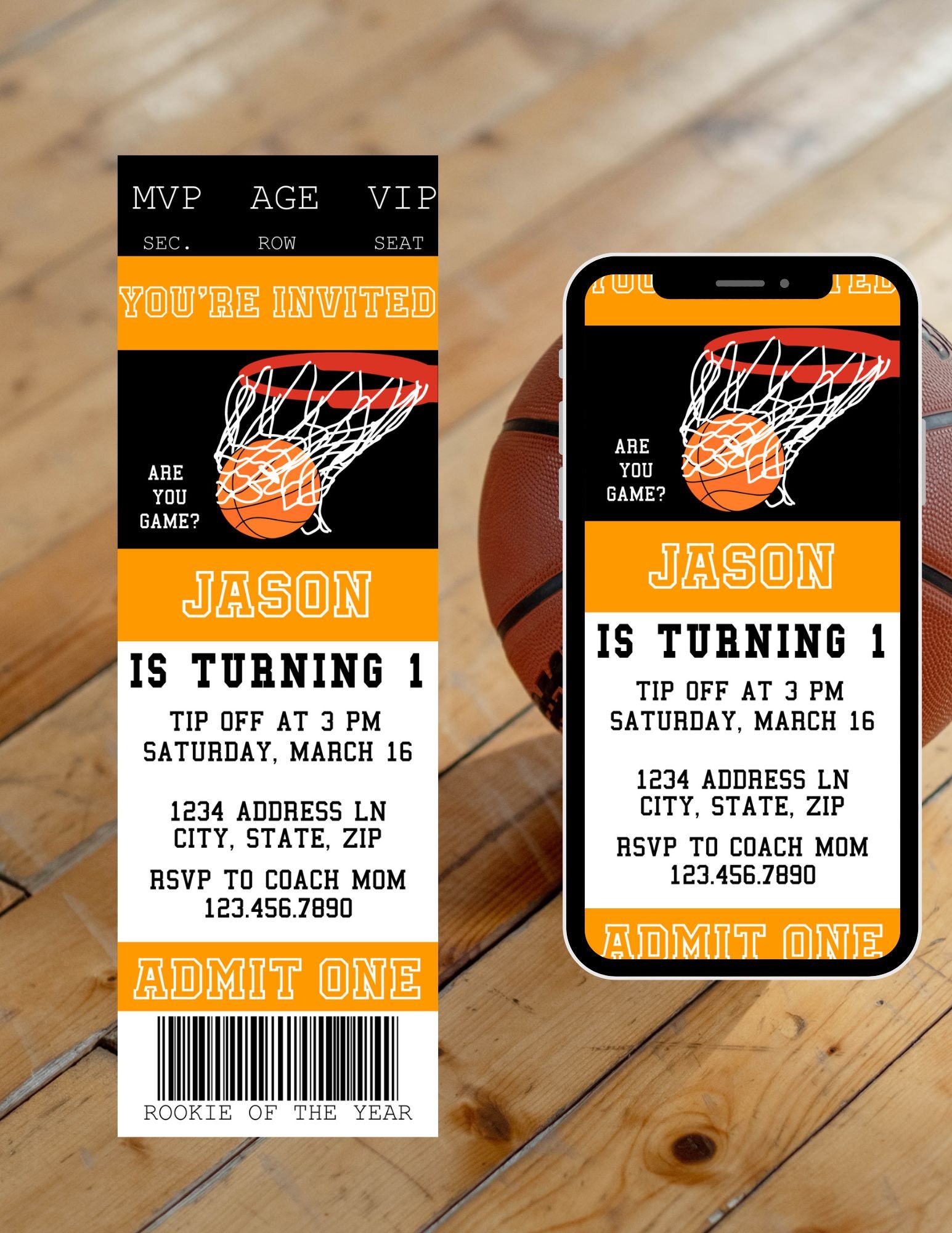 Rookie of the Year - Basketball Edition - 1st Birthday Party ...