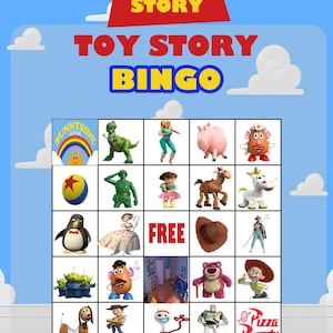 Toy Story Baby Shower - It's A Boy Story - Bingo - Toy Story Bingo Baby ...