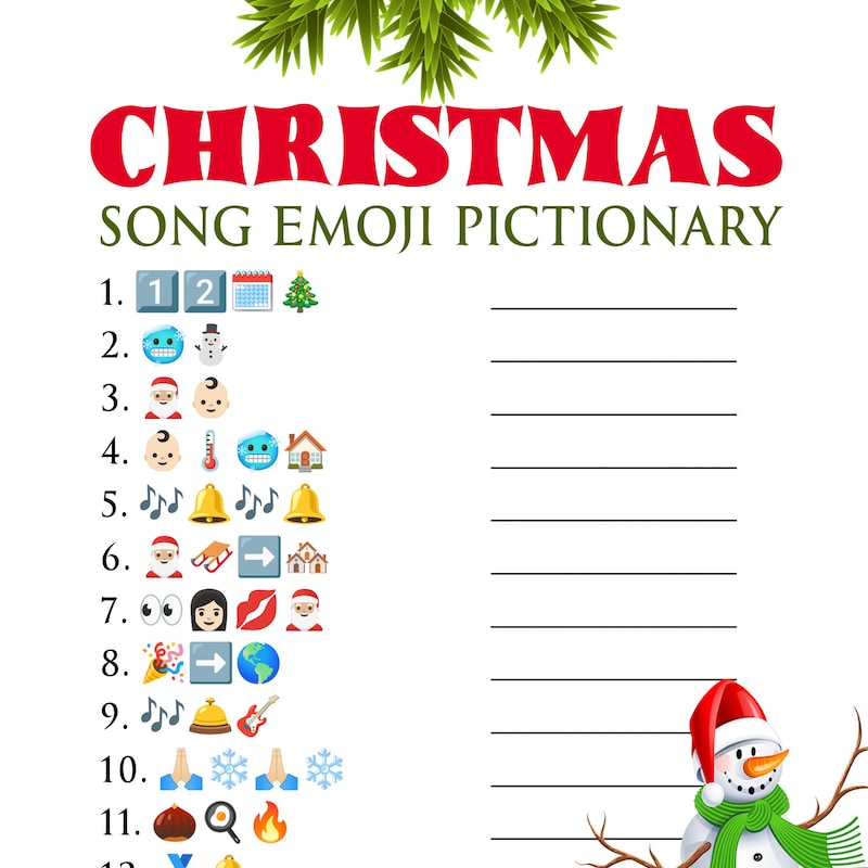 Emoji Christmas Songs - Etsy