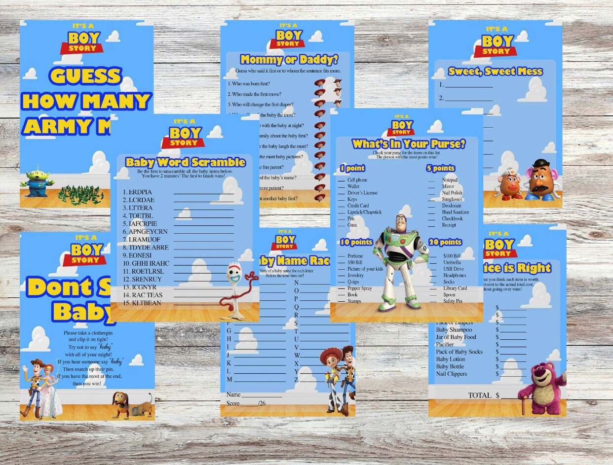 Toy Story Baby Shower Bundle - Toy Story Value Pack - It's A Boy Story ...