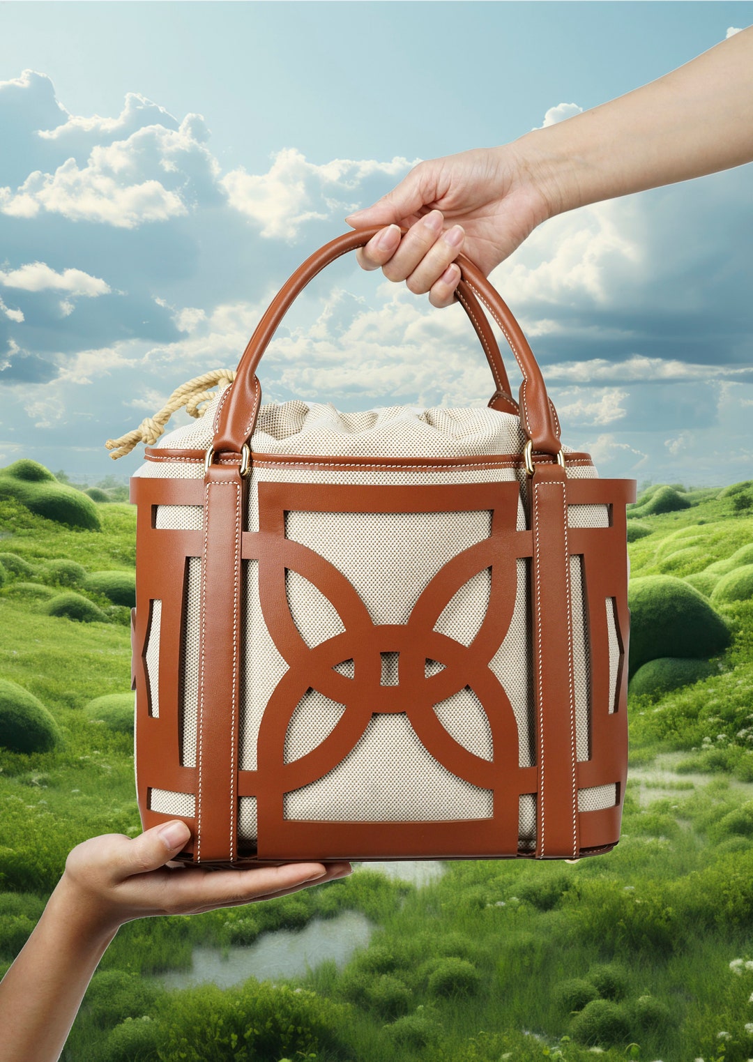 Cut-out Leather Bag Dee25 Leather Bag - Etsy