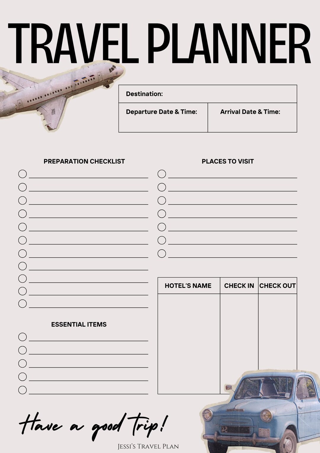 Printable Planning Checklist - Etsy