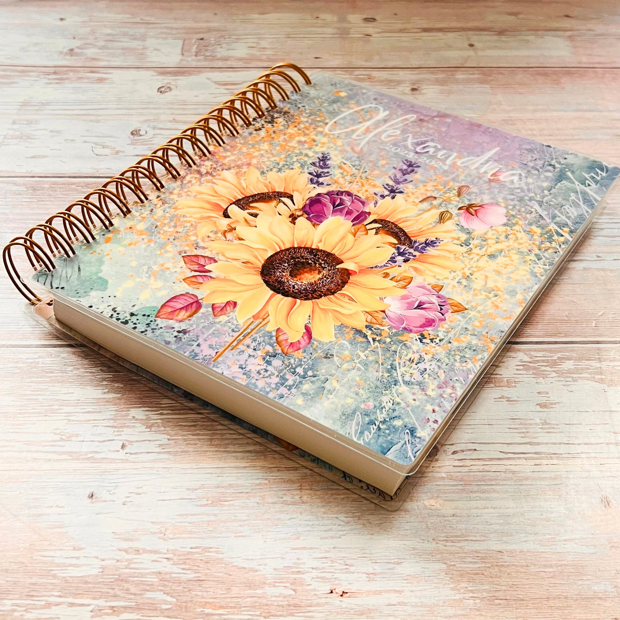 Custom Weekly Planner Fields of Sunflowers Choose Your Start Month 12 ...