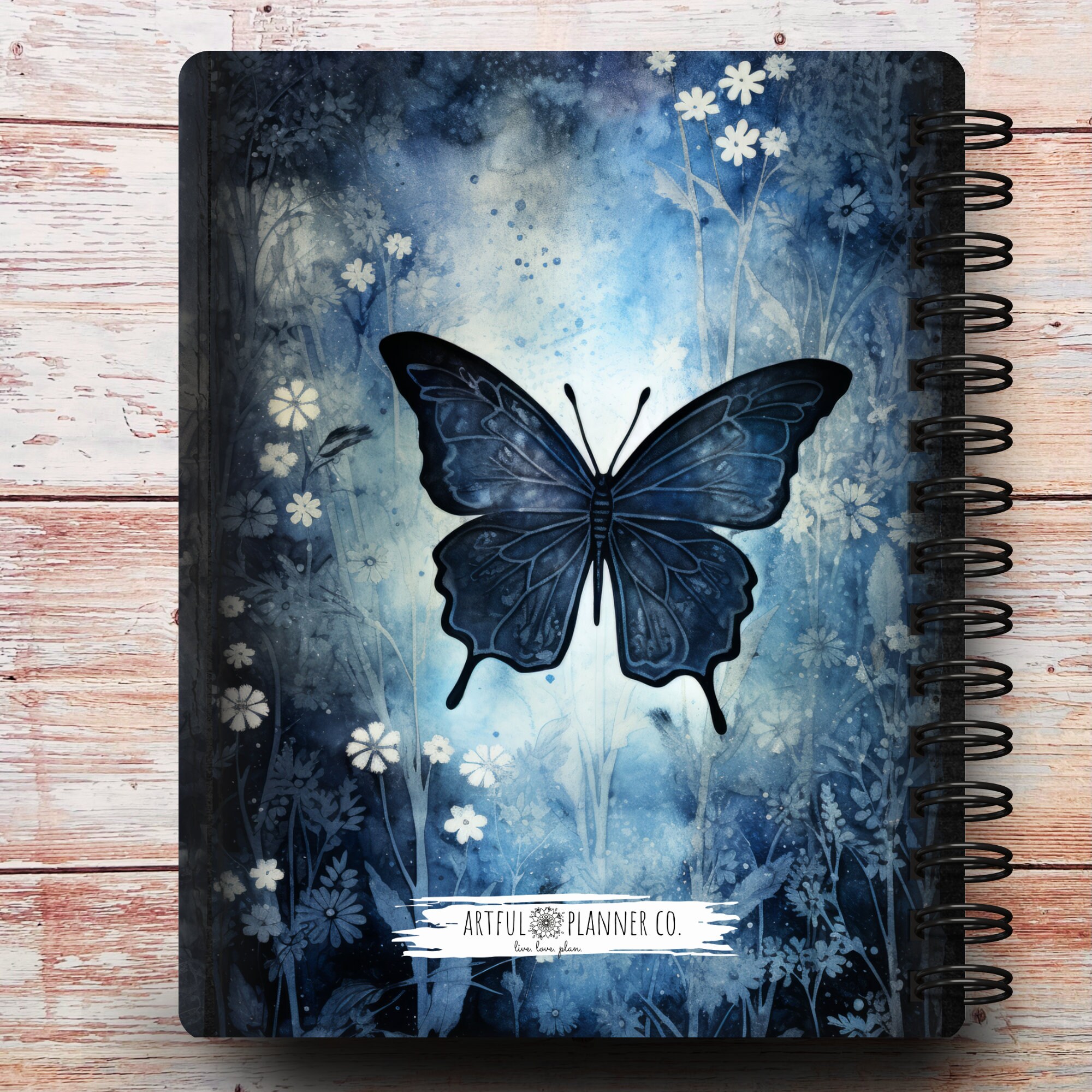 Custom Weekly Planner - Midnight Butterflies | Choose Your Start Month ...