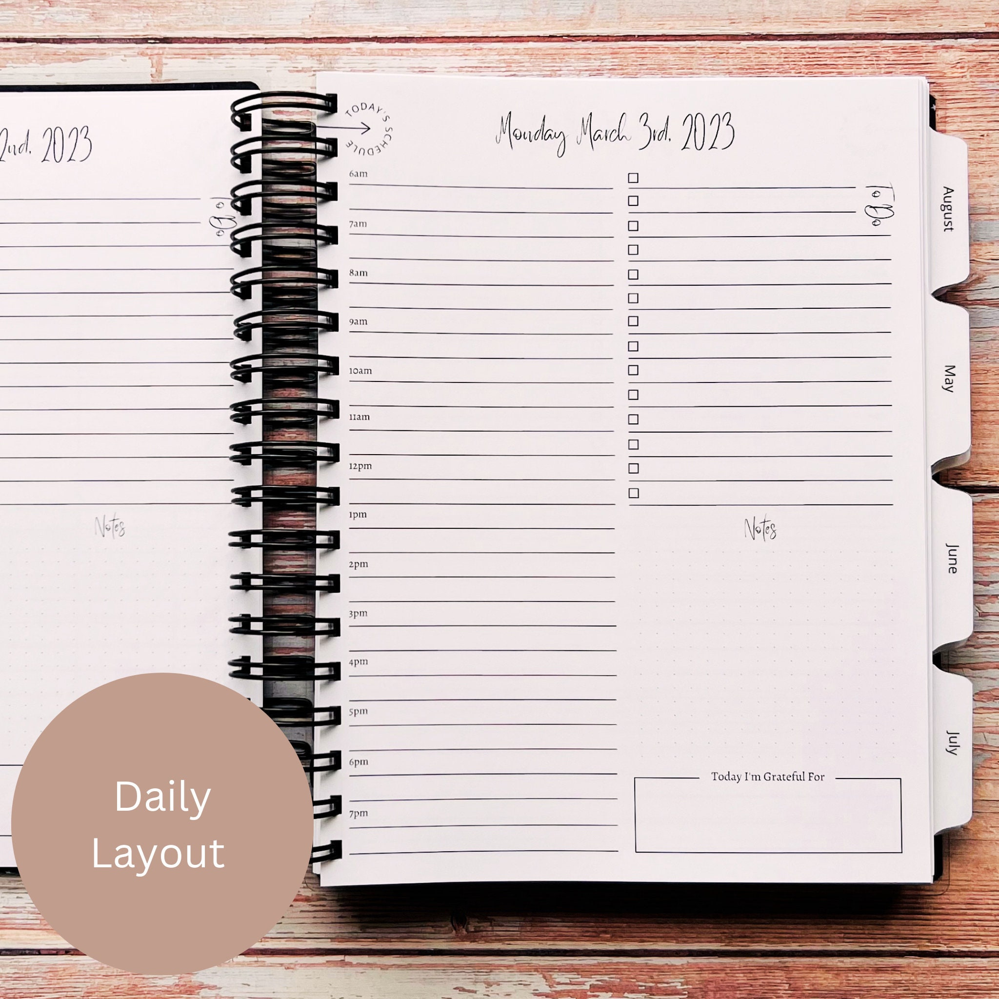 2023-2024 Personalized 6 Month Daily Planner Choose Your - Etsy