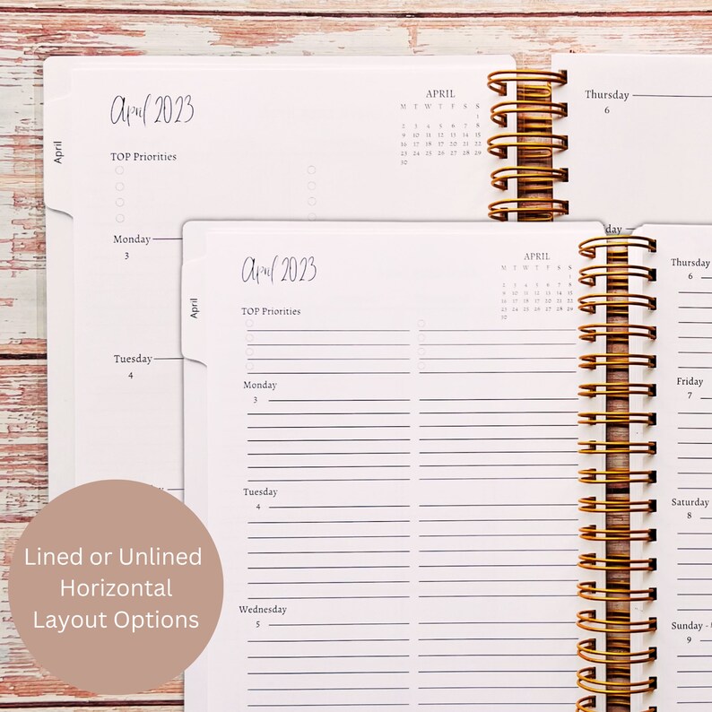 Custom Weekly Planner Fields of Sunflowers Choose Your Start Month 12 ...