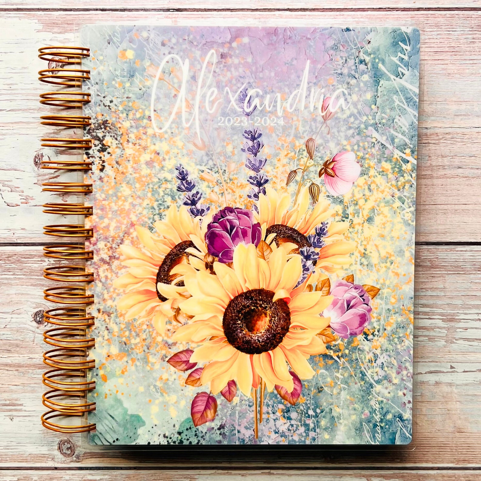 Custom Weekly Planner Fields of Sunflowers Choose Your Start Month 12 ...