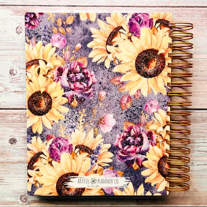 Custom Weekly Planner Fields of Sunflowers Choose Your Start Month 12 ...