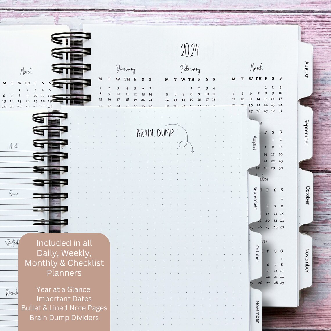 Custom Weekly Planner Midnight Butterflies Choose Your Start Month 12 ...