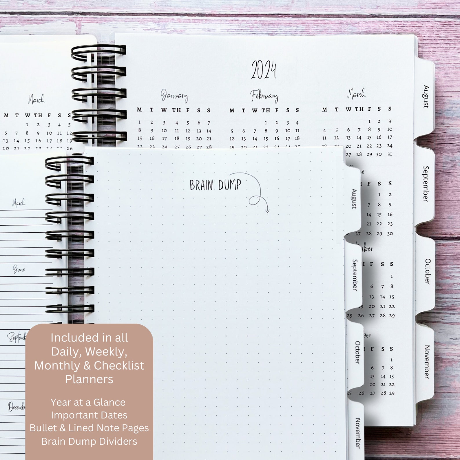 Custom Weekly Planner Midnight Butterflies Choose Your Start Month 12 ...