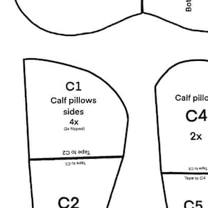 Fursuit Digitigrade Bodysuit PILLOW/ PADDING ONLY Pattern. Read ...