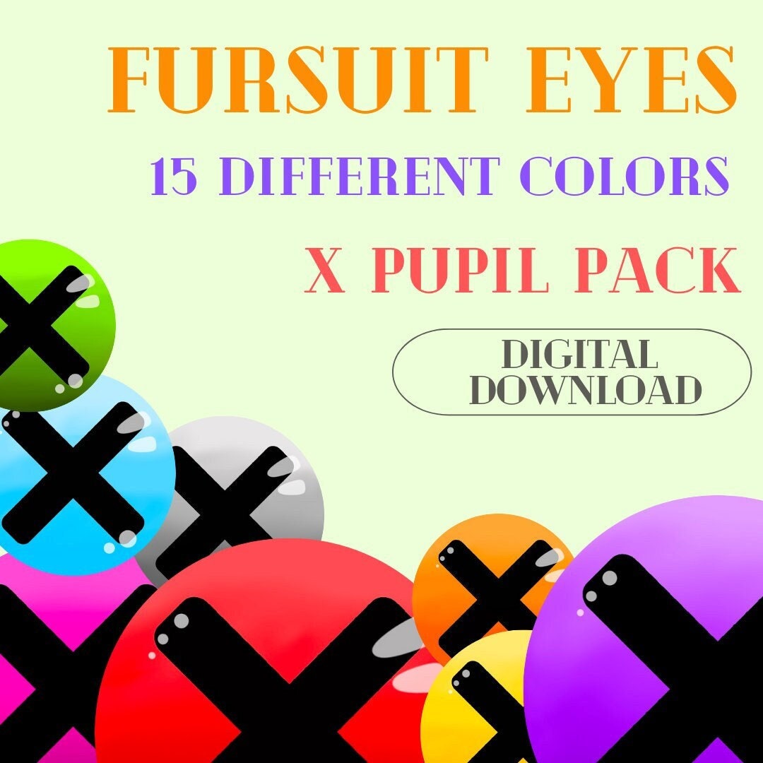 15 X Pupil Fursuit Eyes Pupil Printable. Read Description Before Buying ...
