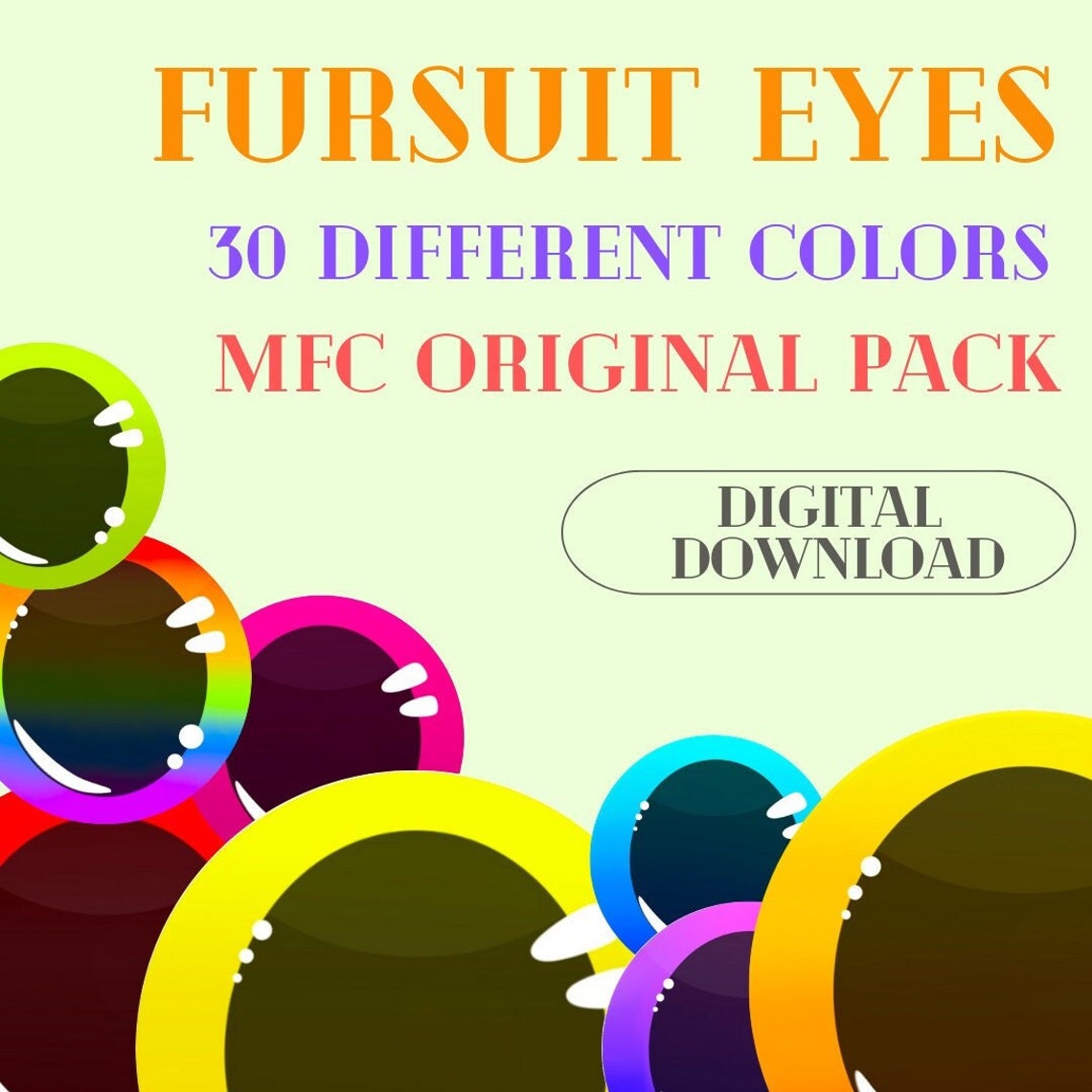 30 Toony Fursuit Eyes Pupil Printable. Read Description Before Buying ...