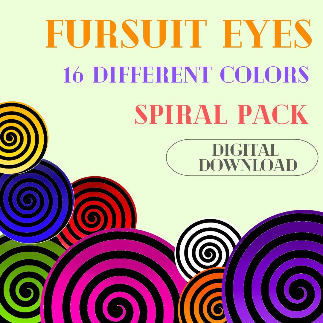 16 Spiral Pupil Fursuit Eyes Pupil Printable. Read Description Before ...