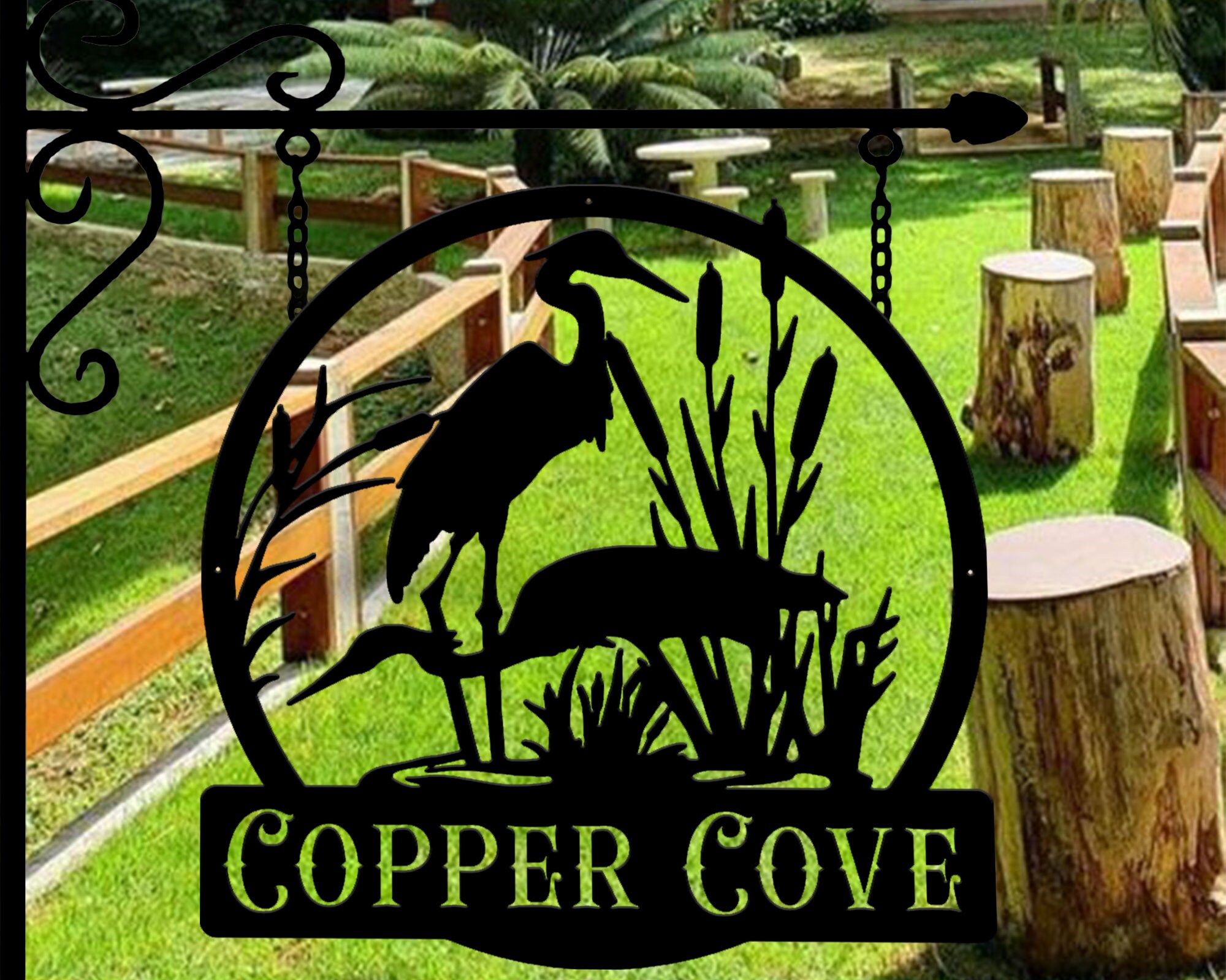 Personalized Herons Metal Sign Custom Name Sign Heron Wall - Etsy