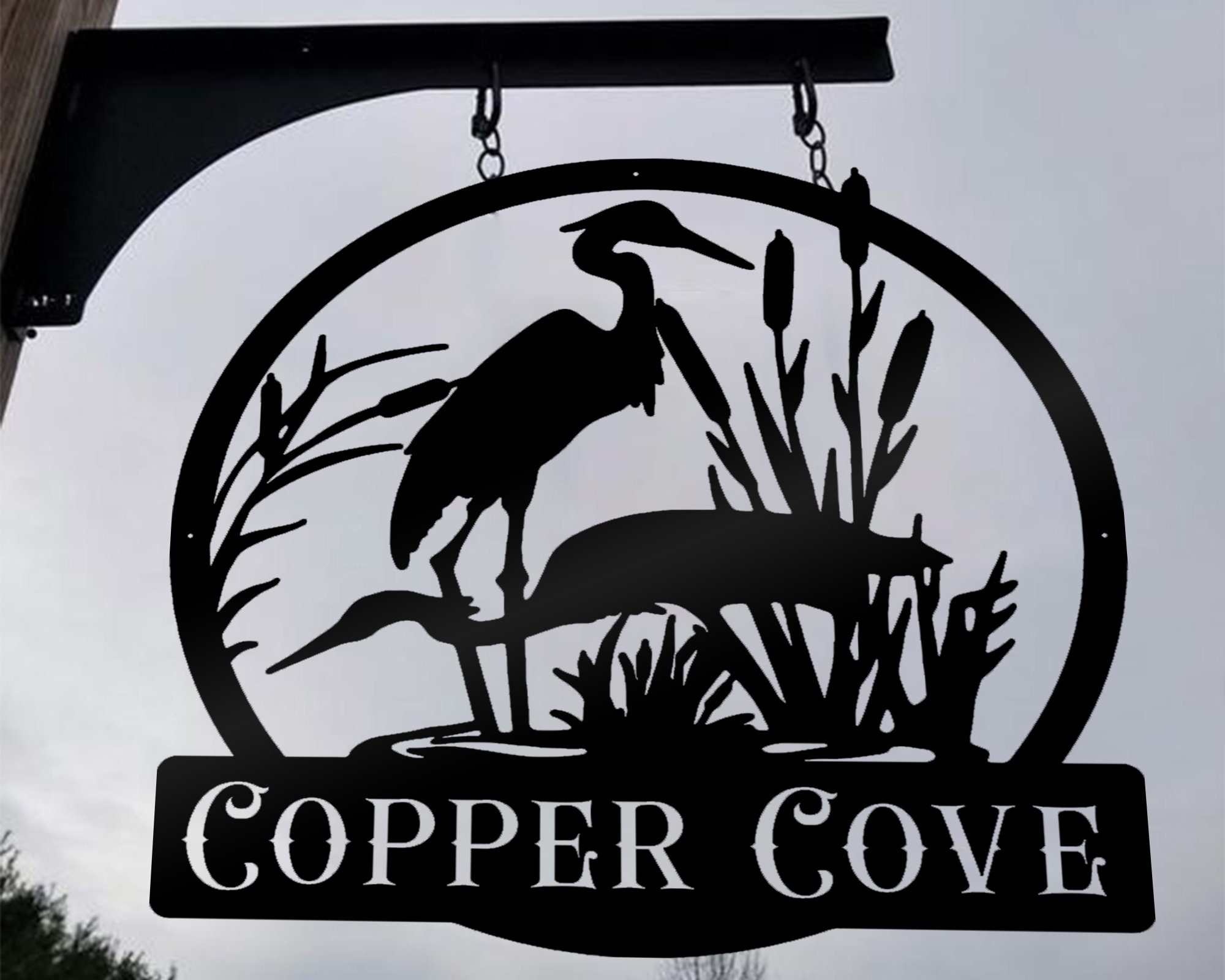 Personalized Herons Metal Sign Custom Name Sign Heron Wall - Etsy