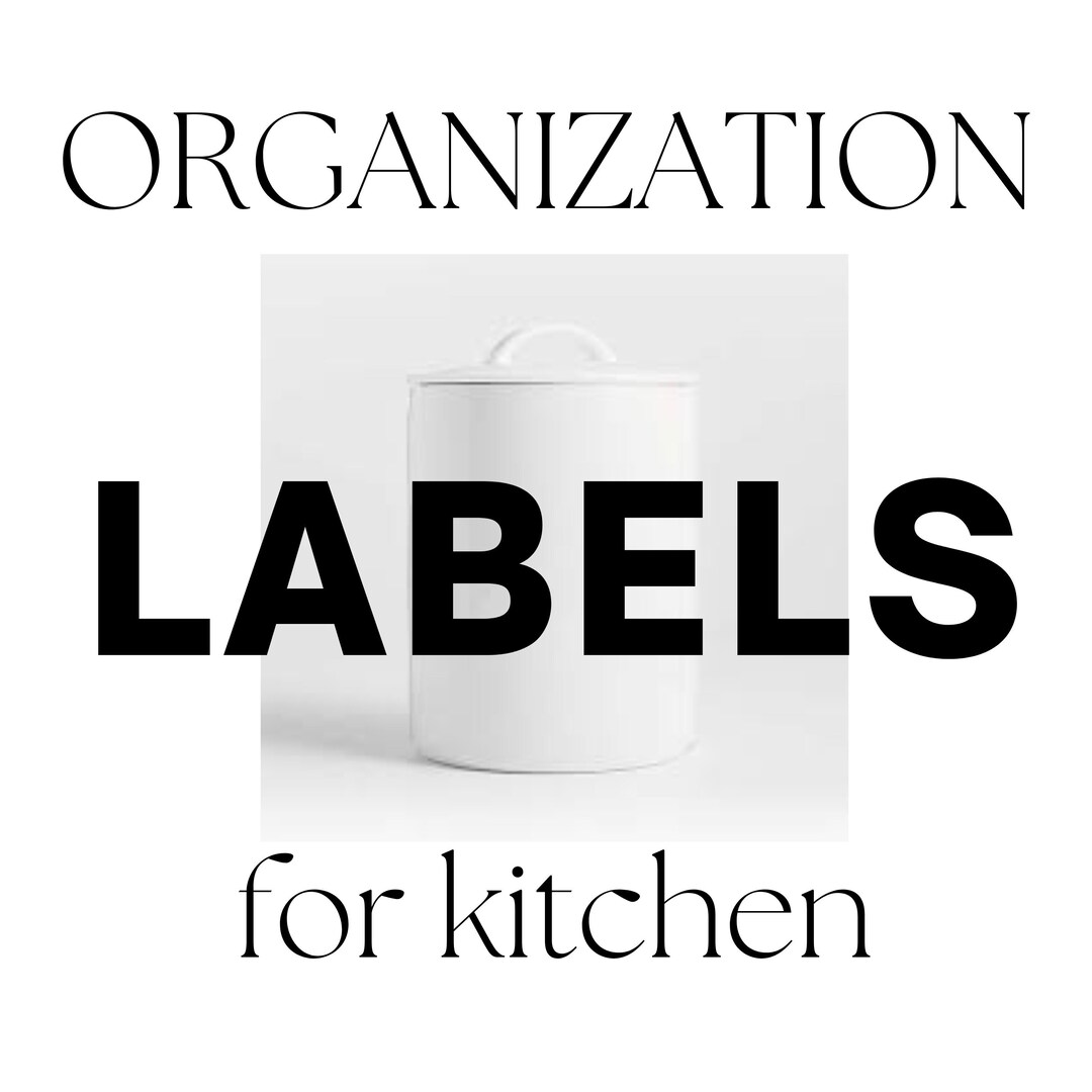 Kitchen Organization Label for Printer and Cricut - PDF and SVG File - Etsy