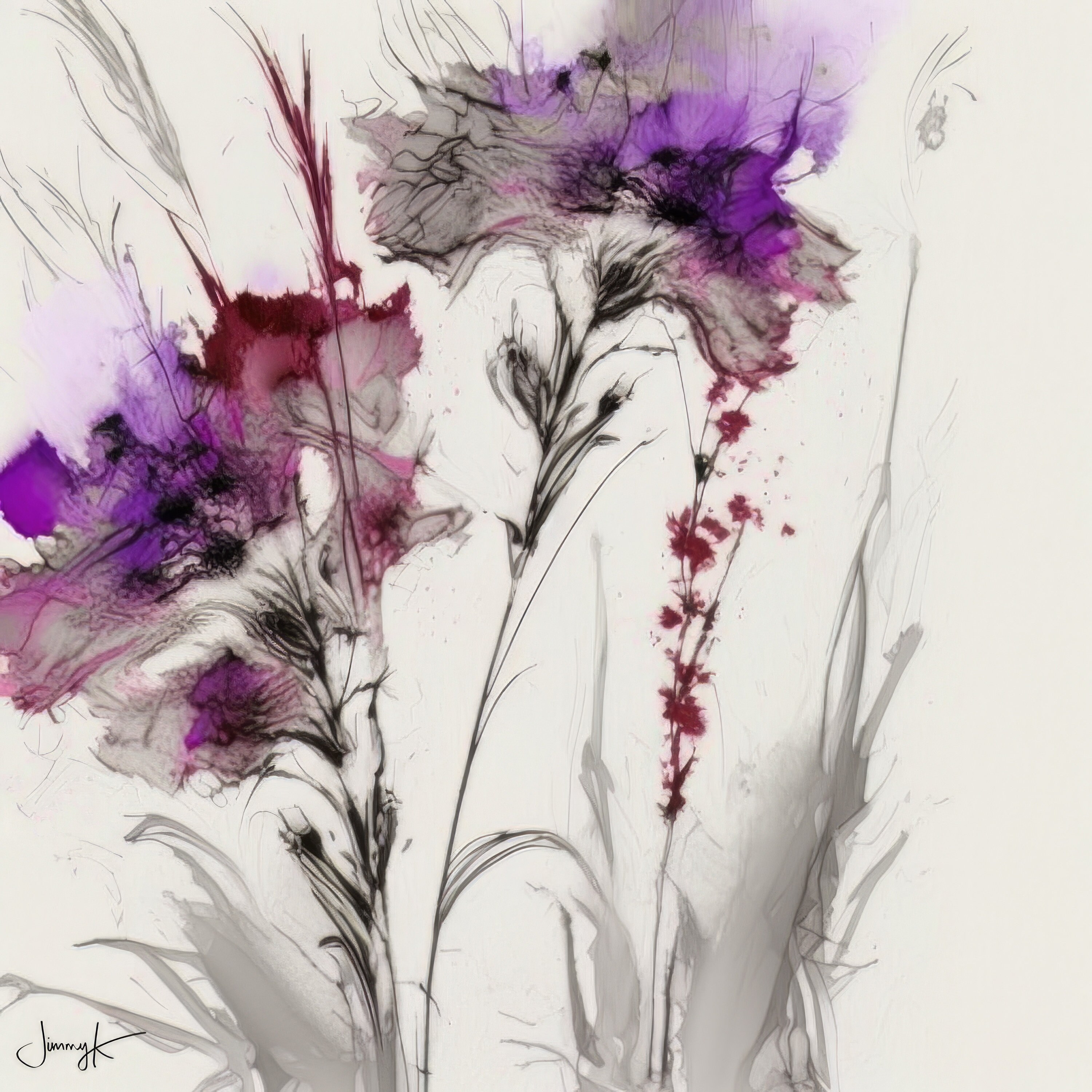 Fine Art Purple Flowers Downloadable Digital Art File 1 - Etsy