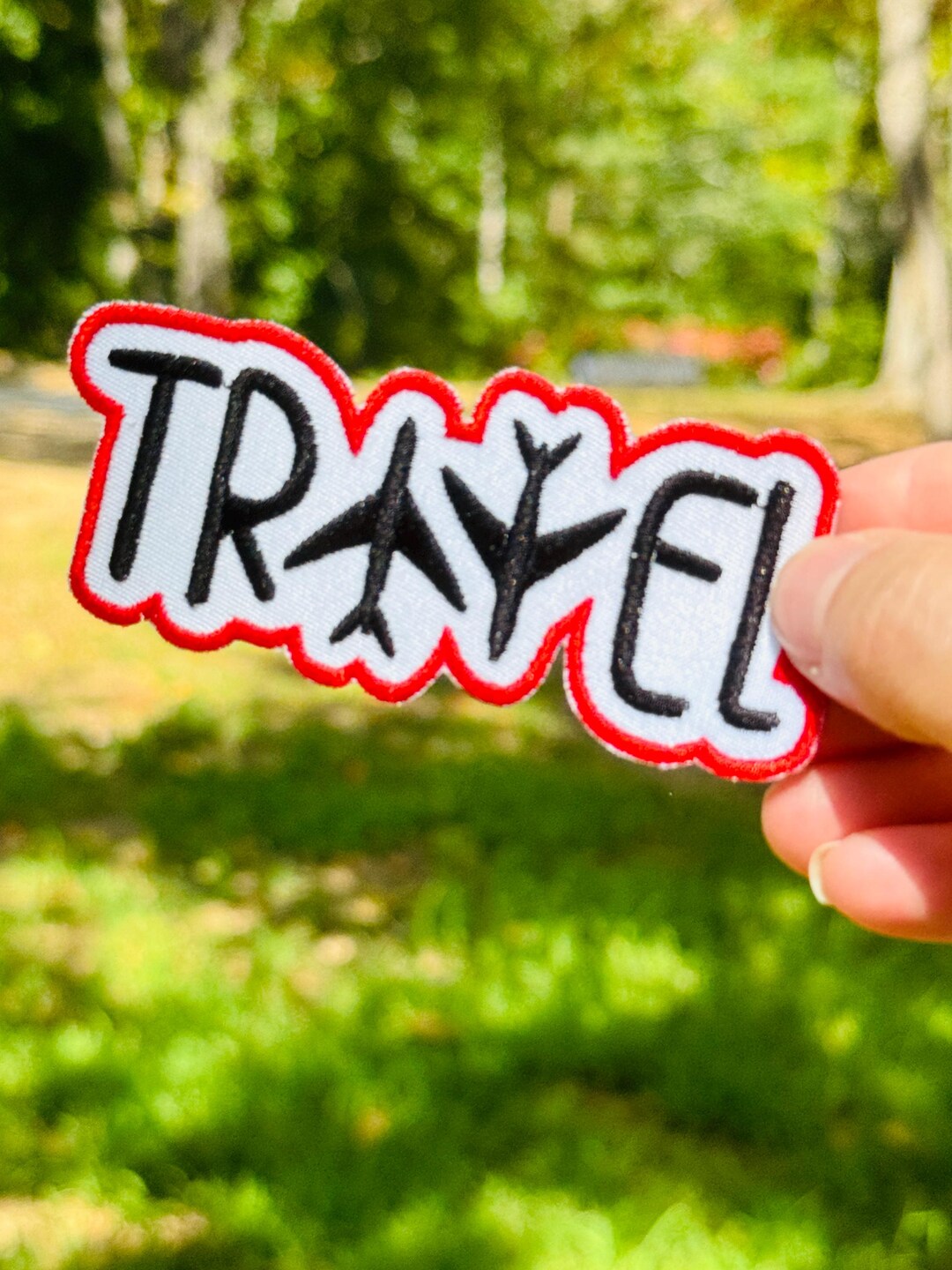 Travel Sew Iron on Patches Sew on Embroidered Patches for Clothes Sew ...