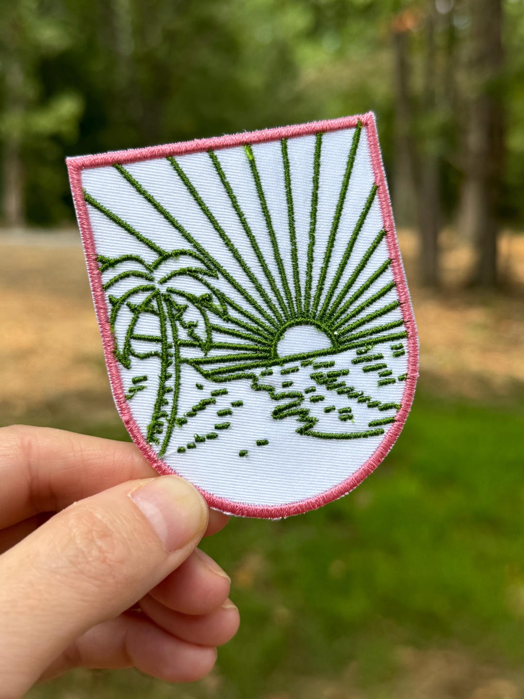 Embroidered Palm Tree Iron on Patches - Sew on Embroidered Patches for ...