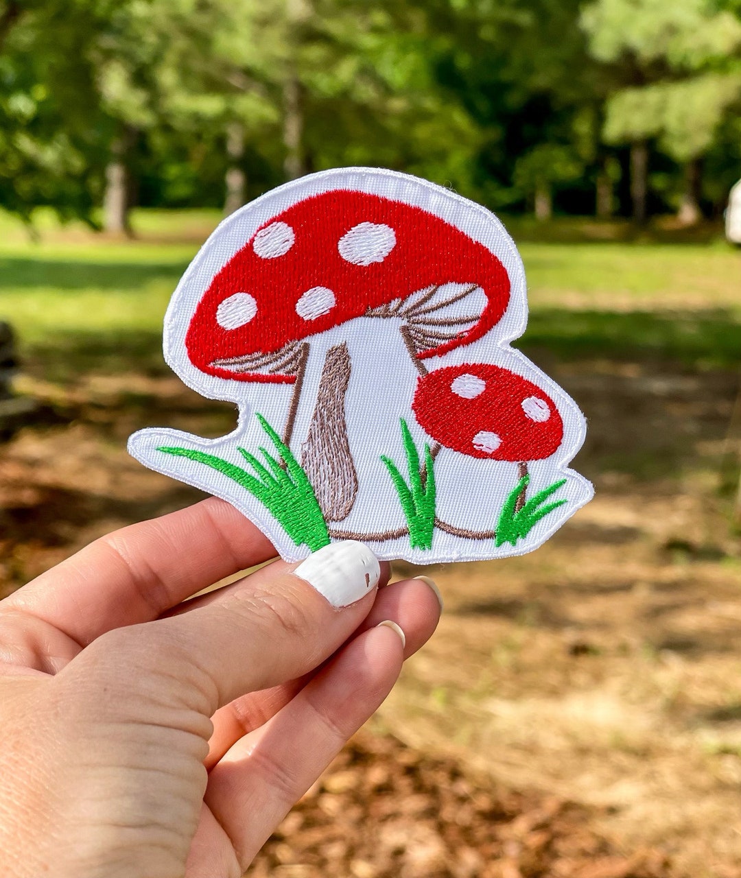 Mushrooms Iron on Patches - Sew on Embroidered Patches for Clothes - Sew on Applique Patch for ...