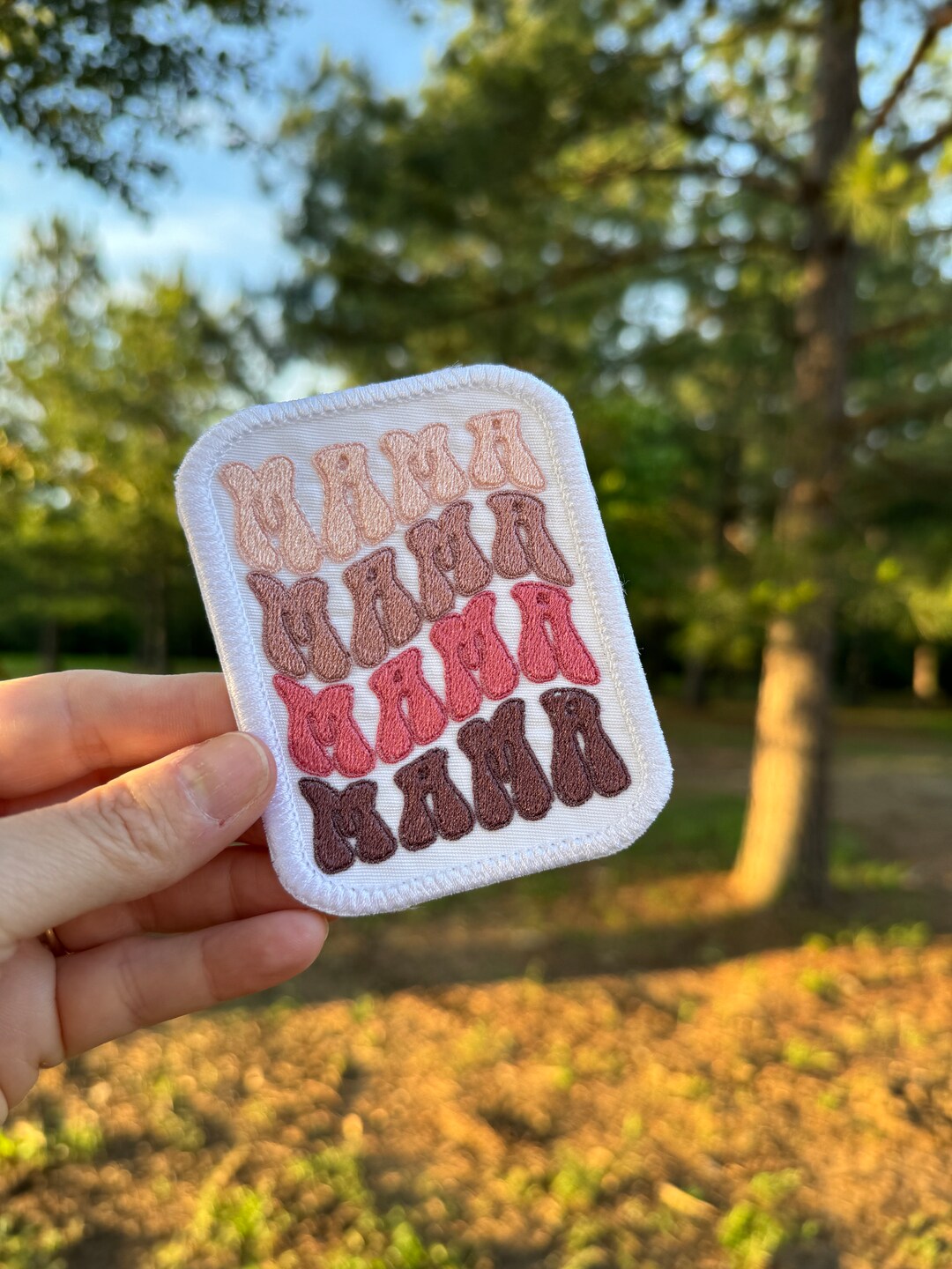 MAMA Iron on Patches - Sew on Embroidered Patches for Clothes - Sew on ...