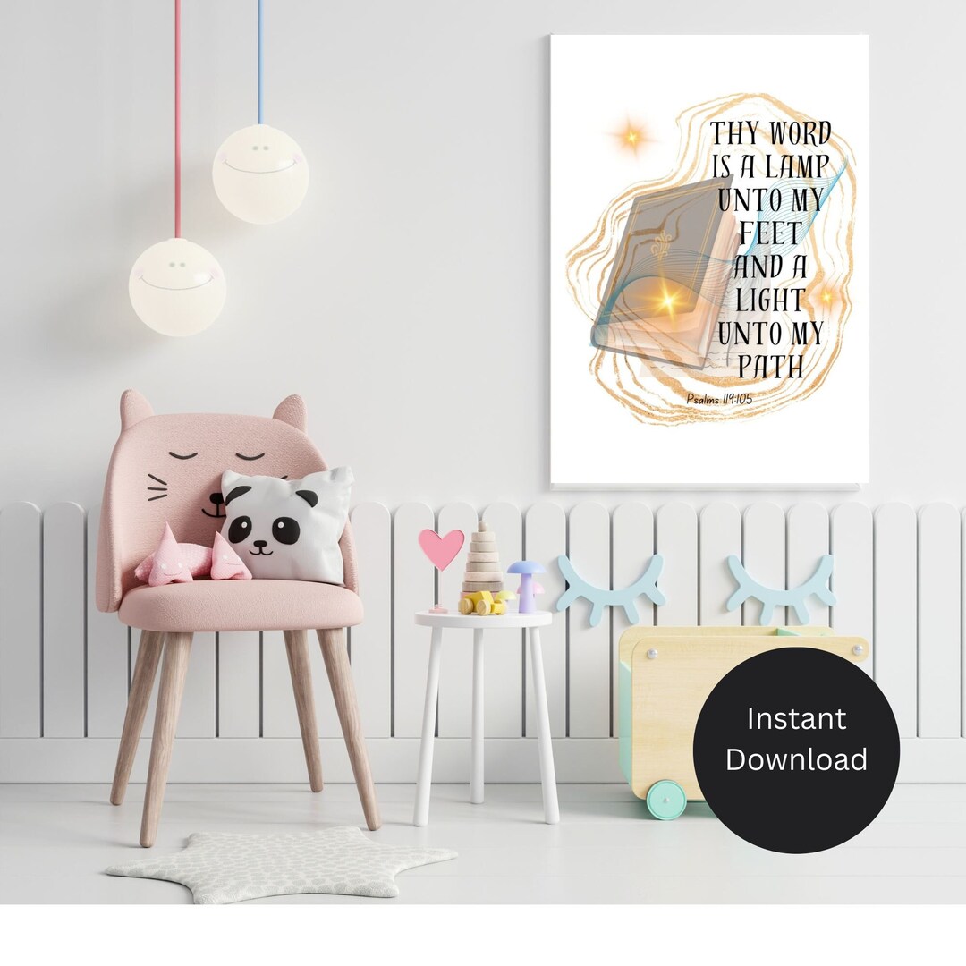 Scripture Word Art Printable Christian Wall Hanging Kitchen Wall Art ...