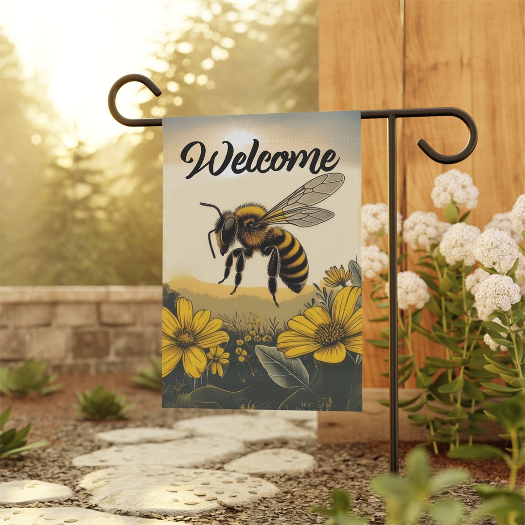 Welcome Honey Bee Garden & House Banner - Etsy