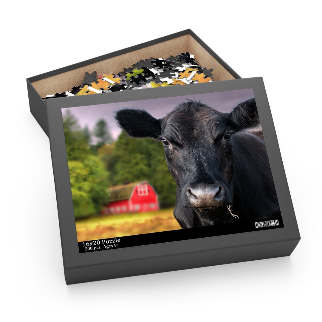 Angus Cow Barn Puzzle 120, 500-piece - Etsy