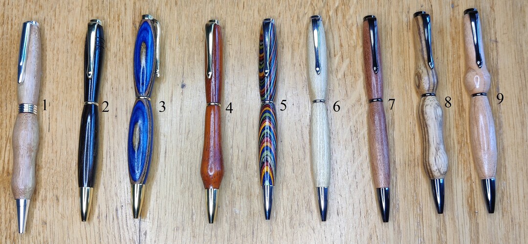 Hand Crafted Slimline Twist Action Ballpoint Pens With Various Exotic ...