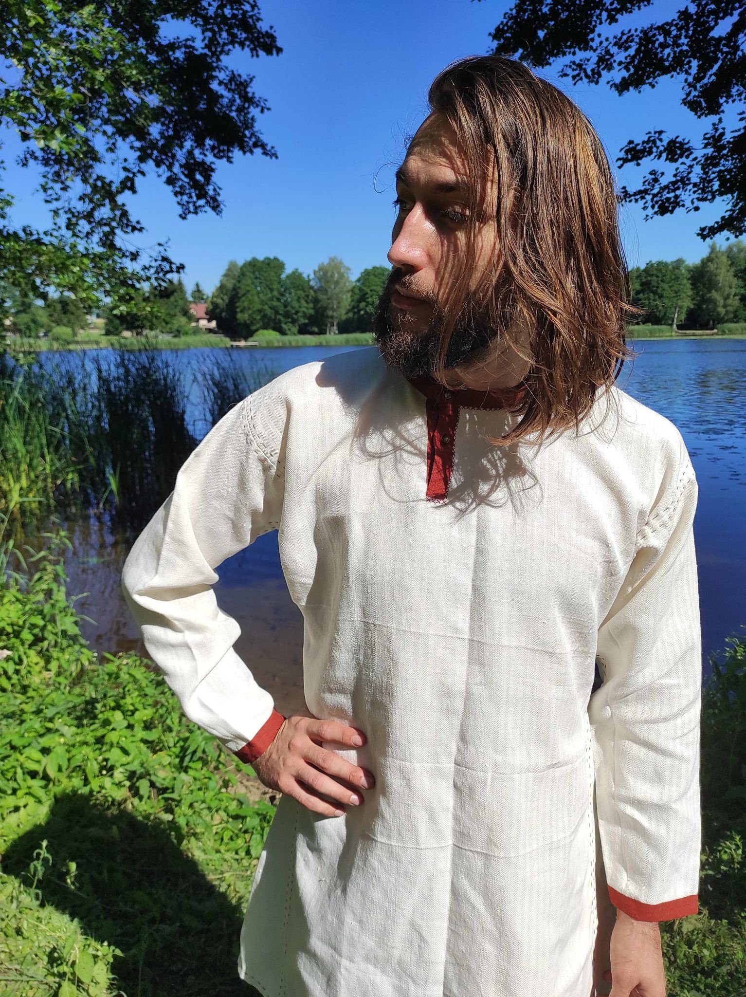 Medieval Linen Tunic. Slavic Shirt "rubacha" - Etsy