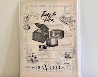 Vintage Victor His MASTER'S VOICE Framed Mirror Advertising Vintage Victor His MASTER'S VOICE Framed Mirror Advertising