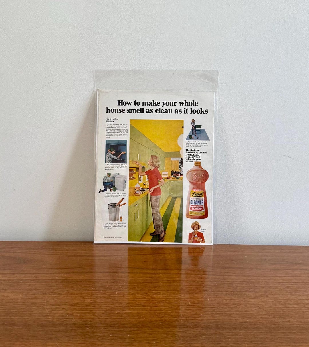 70s Lysol Deodorizing Cleaner Print Ad | Vintage Lysol 'make Your Whole ...
