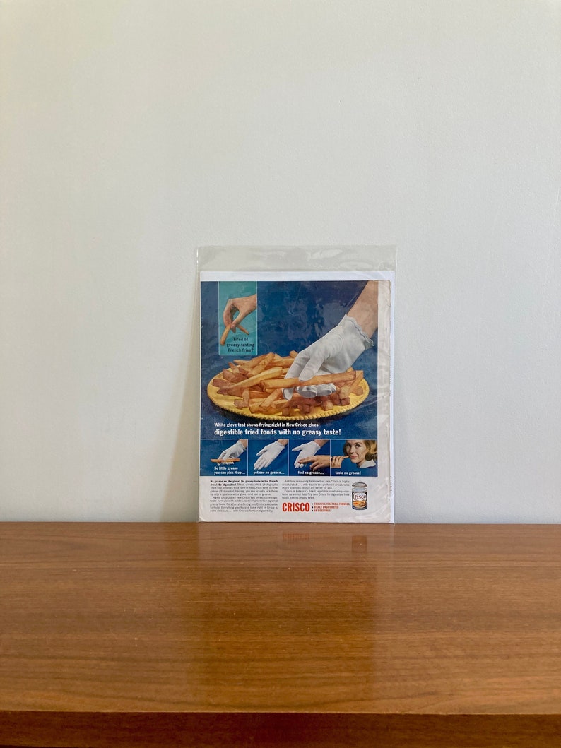 1963 Crisco Vegetable Shortening Ad | Vintage Crisco White Glove Test ...