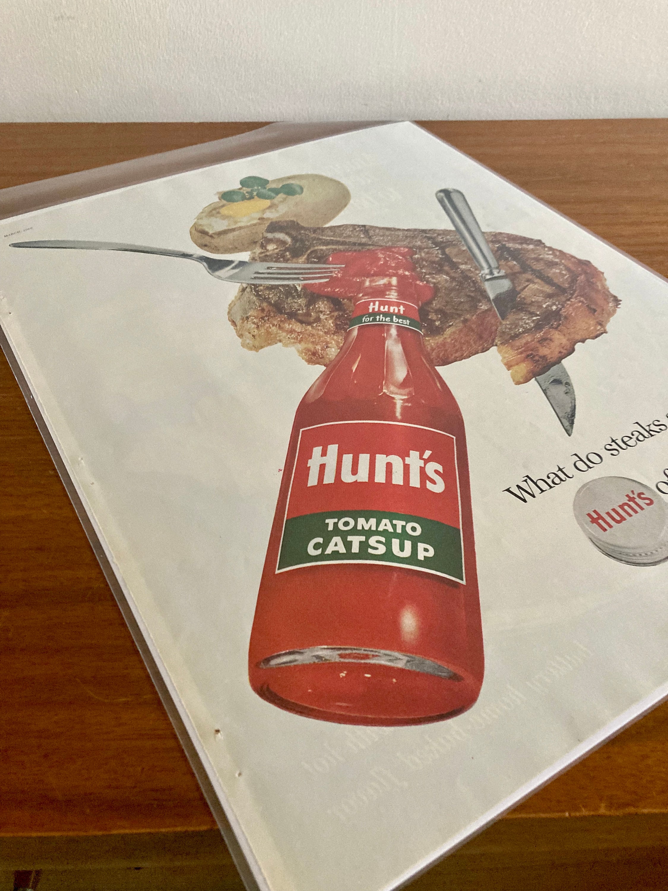 1960s Hunt's Catsup Ad: 'what Do Steaks Sizzle For?' Vintage Diner ...