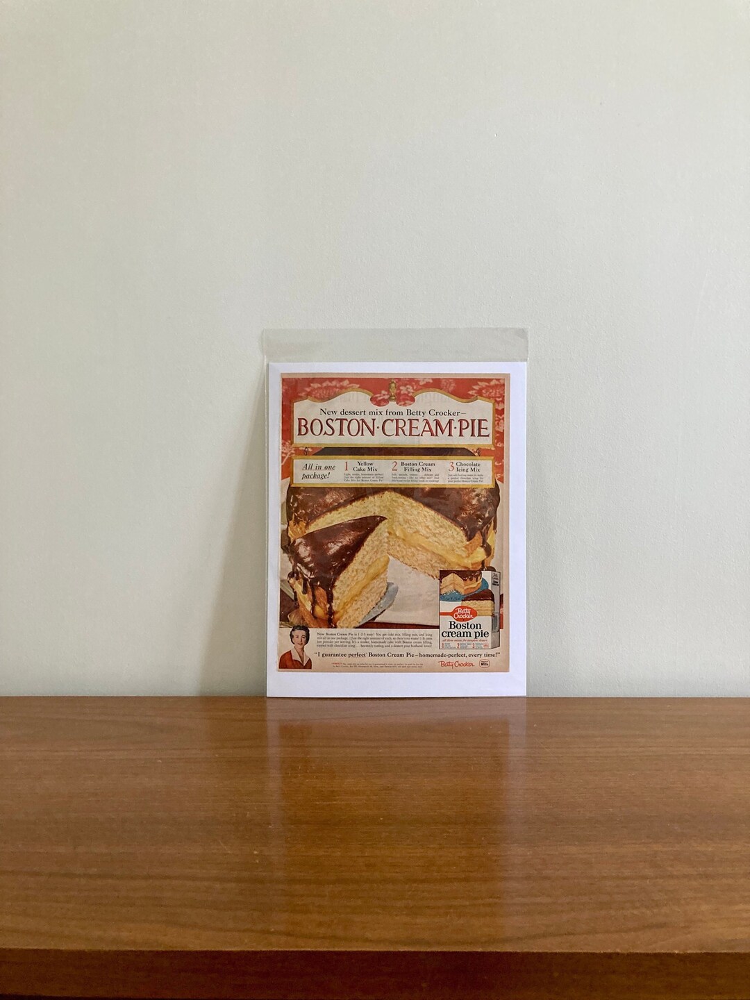 50s Betty Crocker Ad | Vintage Betty Crocker Boston Cream Pie Print Ad ...