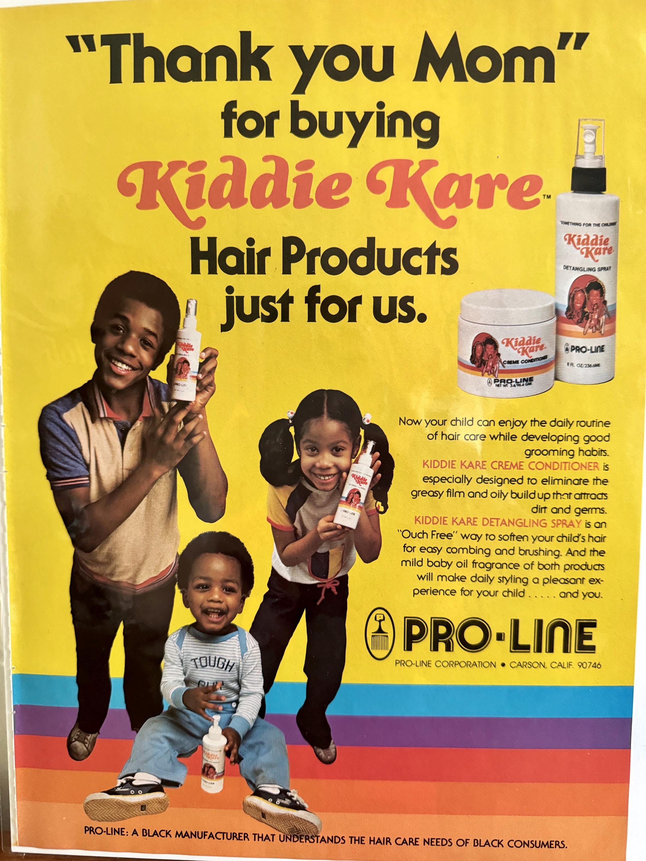 80s Kiddie Kare Black Hair Shampoo Print Ad | Vintage "thank You Mom ...