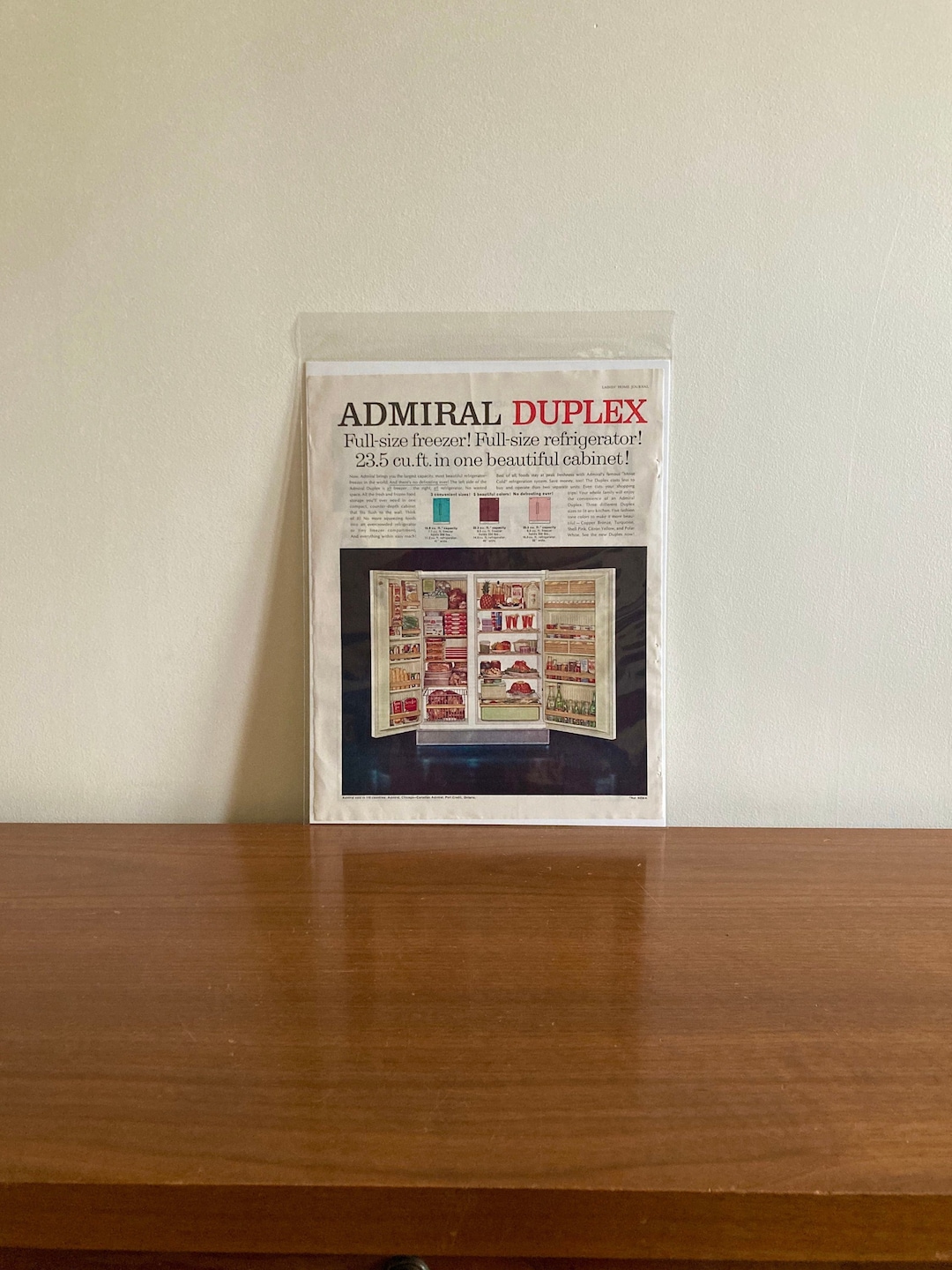 60s Admiral Duplex Ad | Vintage Refrigerator Ad | Retro Admiral Duplex ...