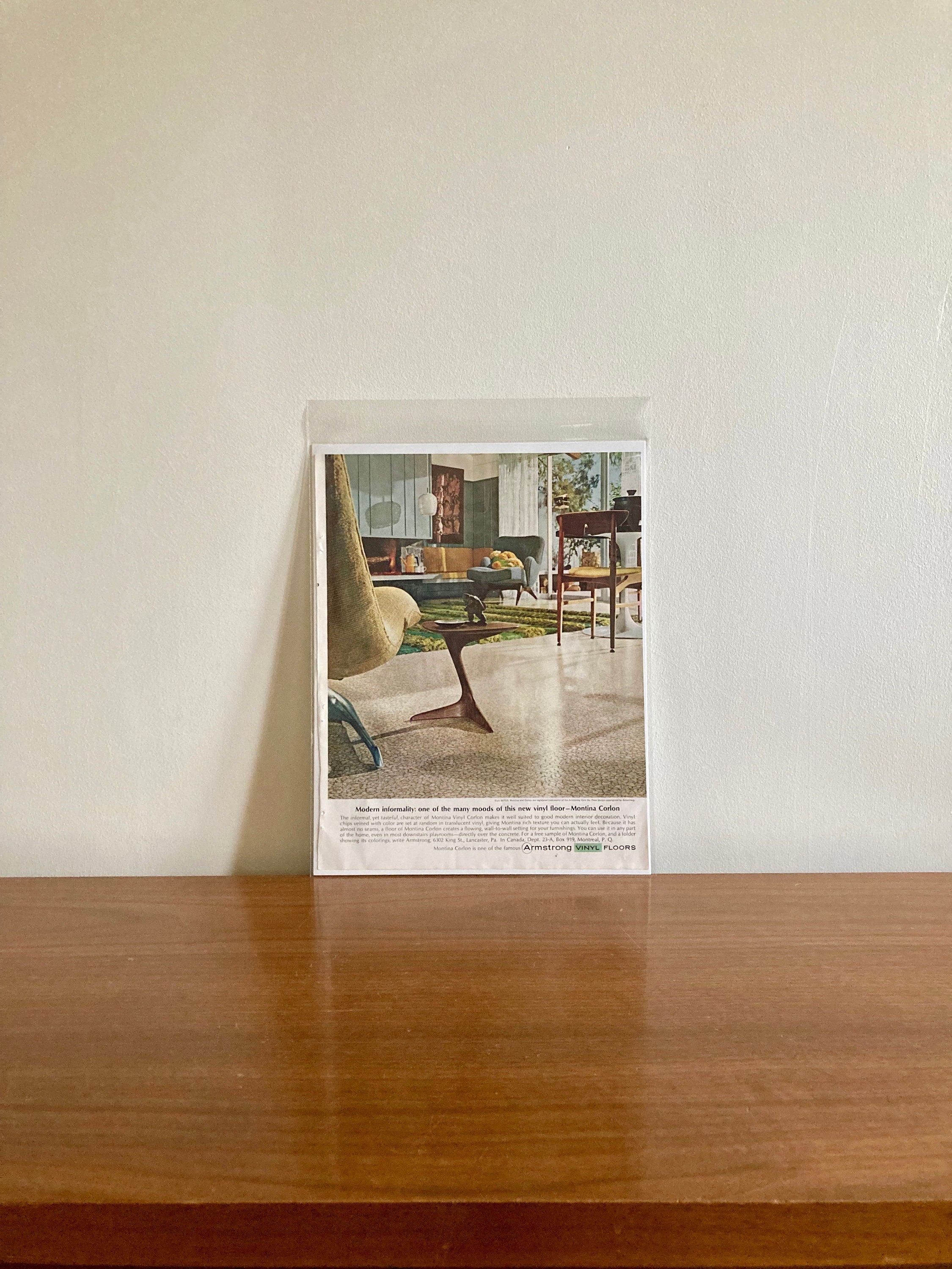 60s MCM Armstrong Montina Corlon Vinyl Flooring Ad Vintage Armstrong ...