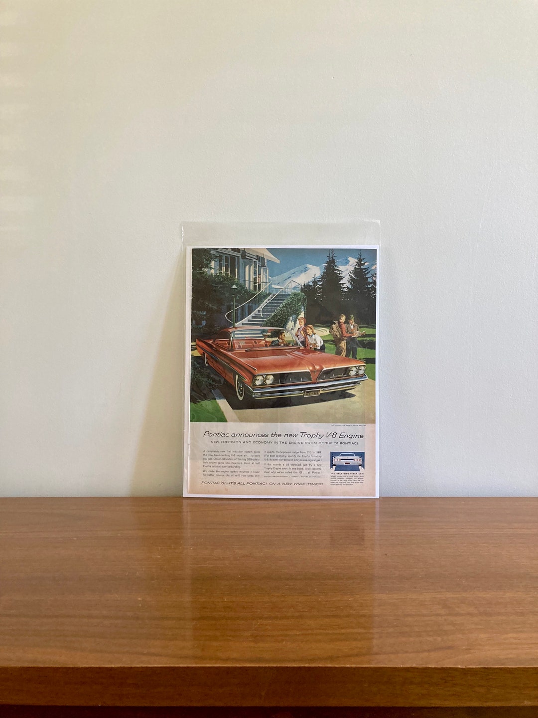 1960 Pontiac Trophy V-8 Engine Print Ad | Vintage Wide Track Pontiac ...