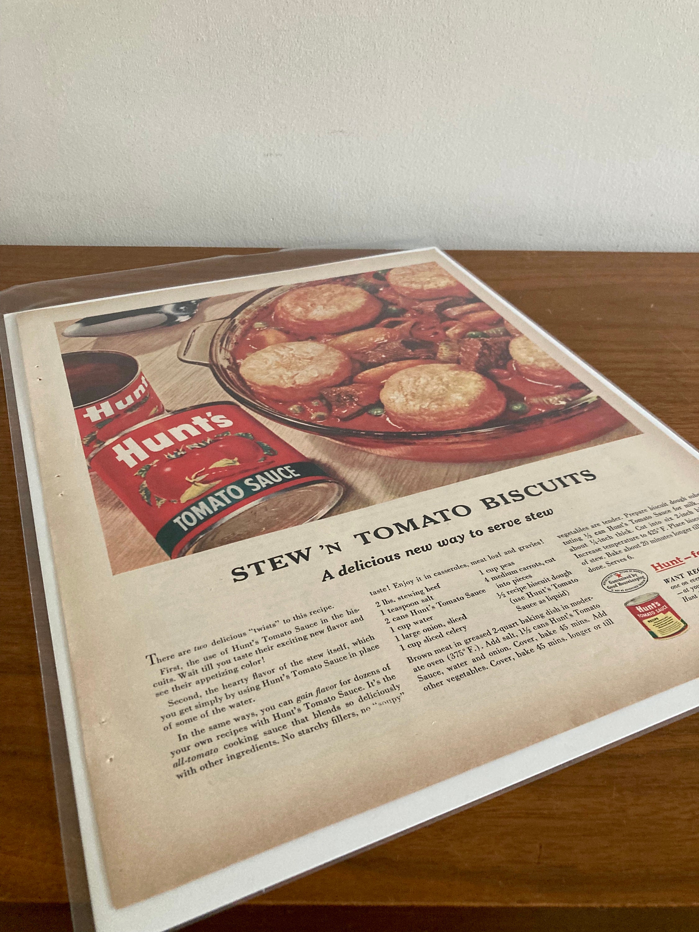 1950s Hunts Tomato Ad | Vintage Hunts Tomato Sauce Print Ad | Retro ...