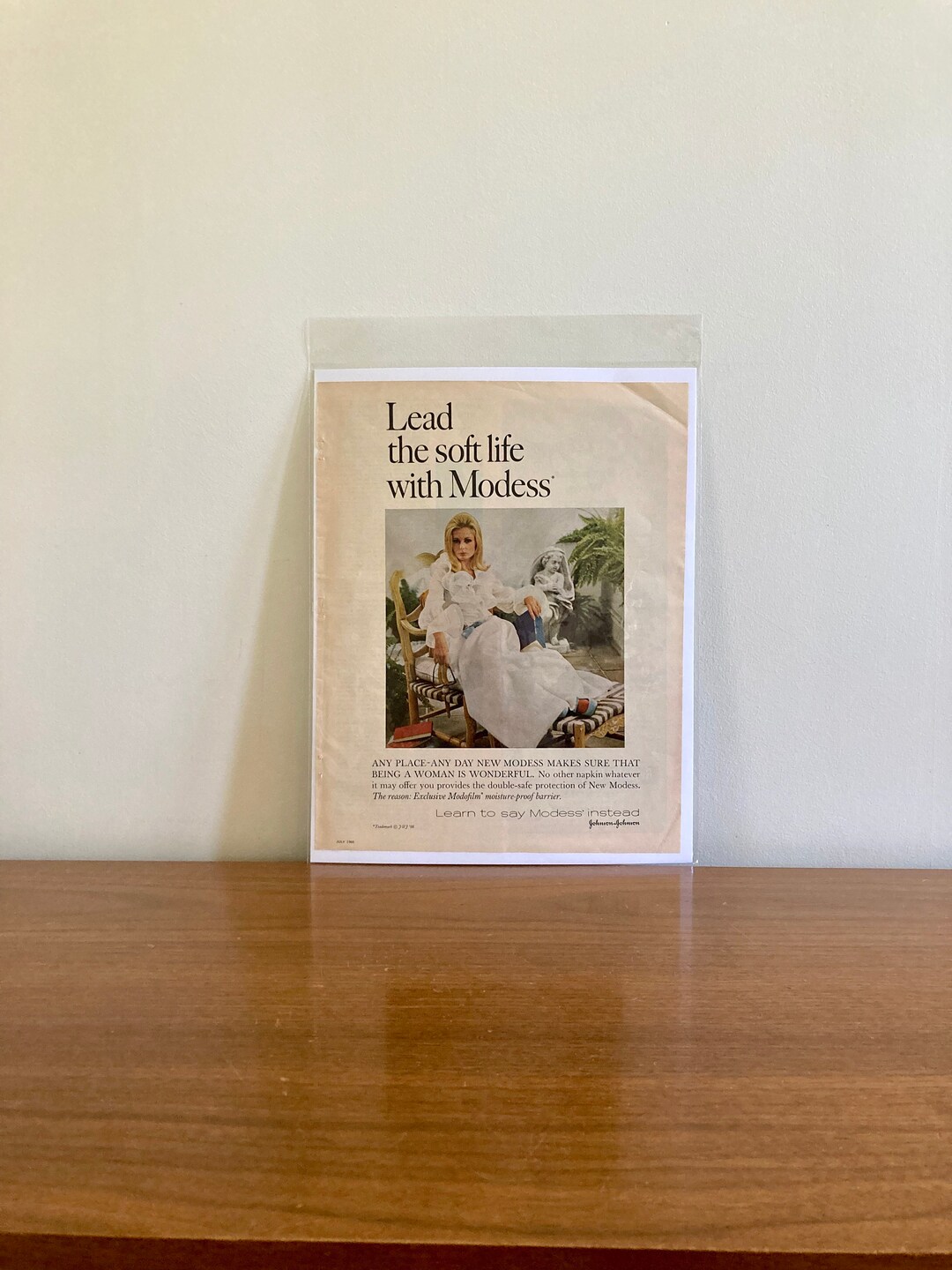 60s Modess Ad | Vintage Modess 'lead the Soft Life' Print Ad | Vintage ...