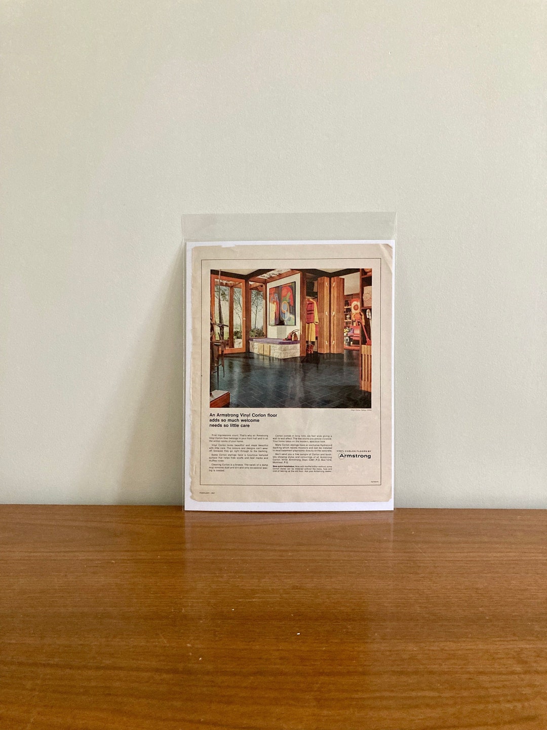 60s MCM Armstrong Corlon Vinyl Flooring Ad | Vintage Armstrong Vinyl ...