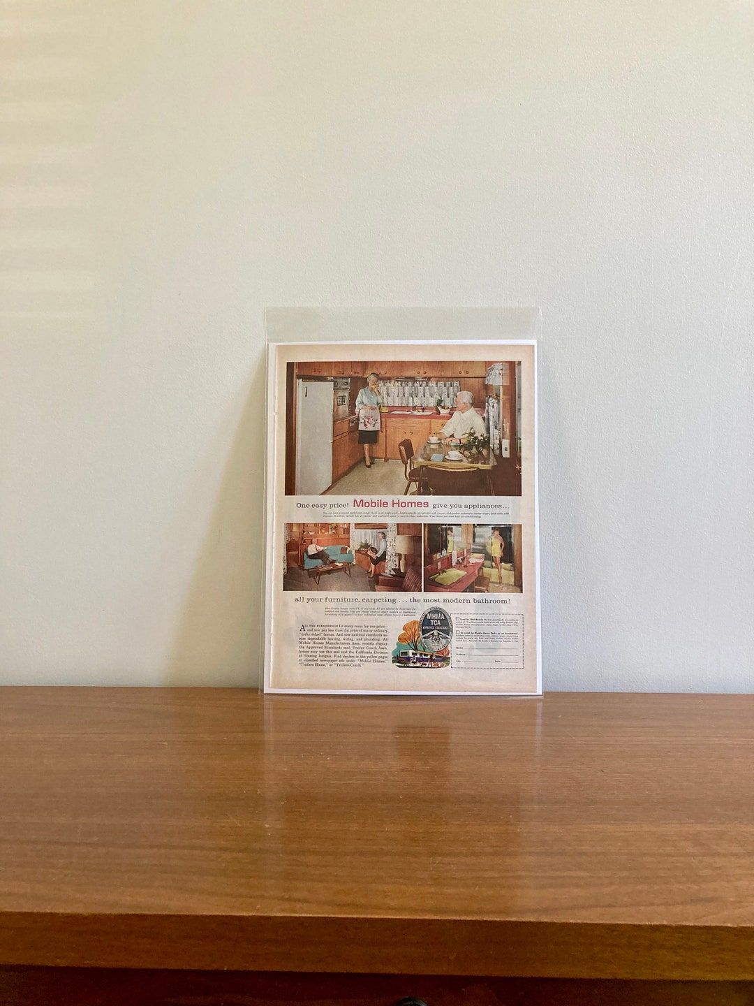 60s Mobile Home Print Ad | Vintage 'fully Furnished Mobil Home' Print Ad | Retro 60s Mobile ...