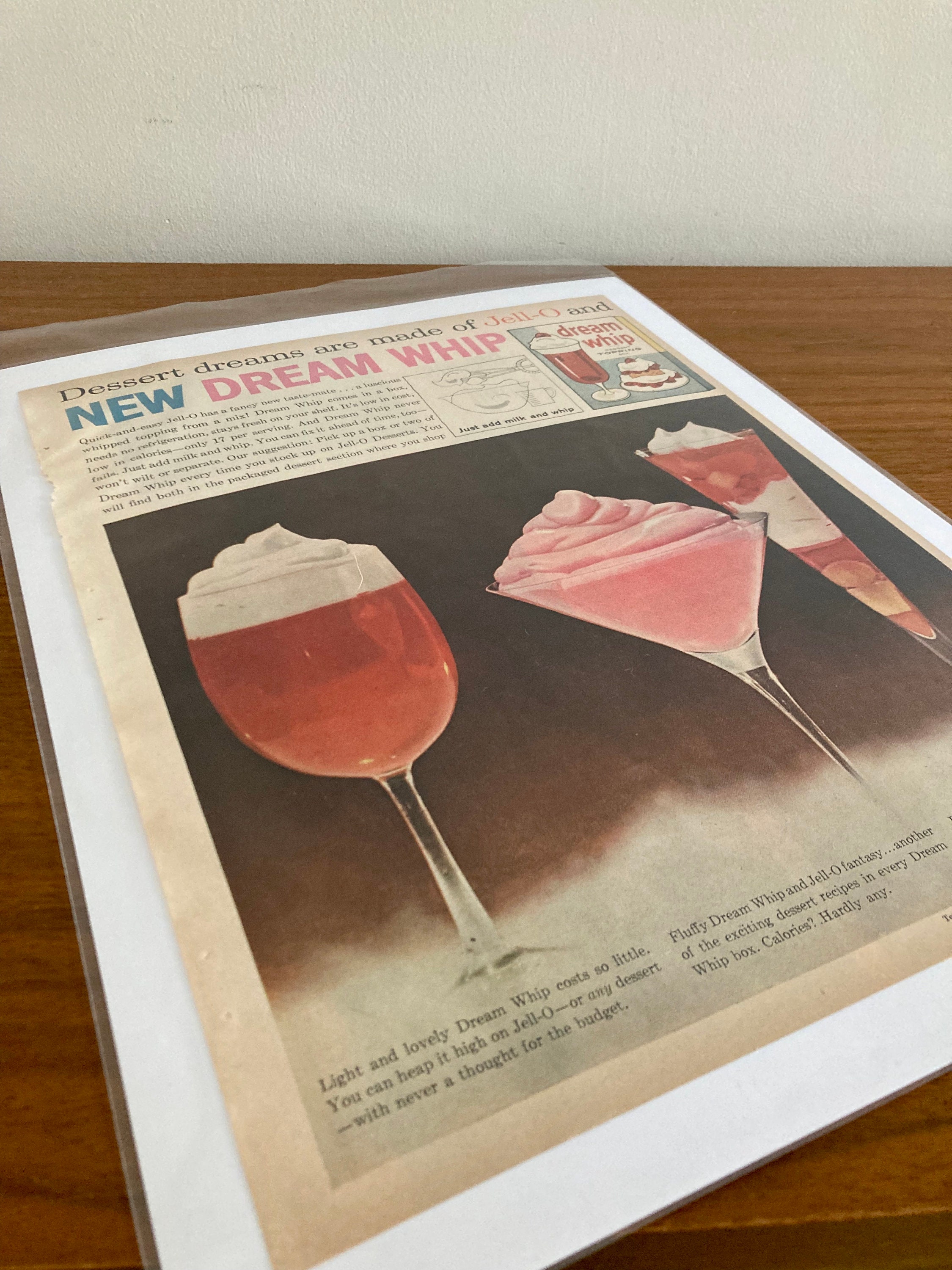 50s Dream Whip Topping Ad Vintage Jell-o and Dream Whip Topping Print ...