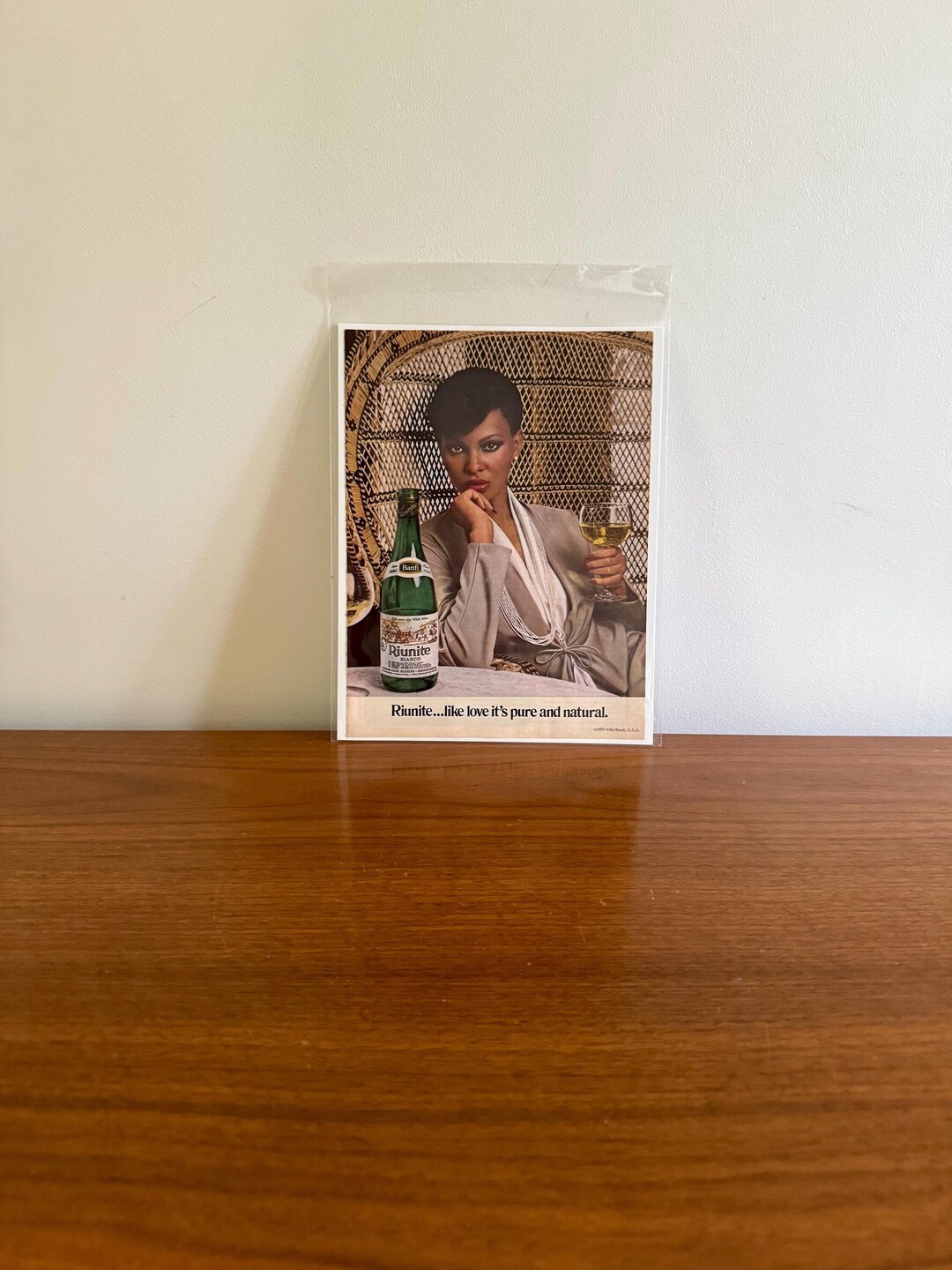 70s Riunite White Wine Print Ad Vintage Banfi 'like Love It's Pure and ...