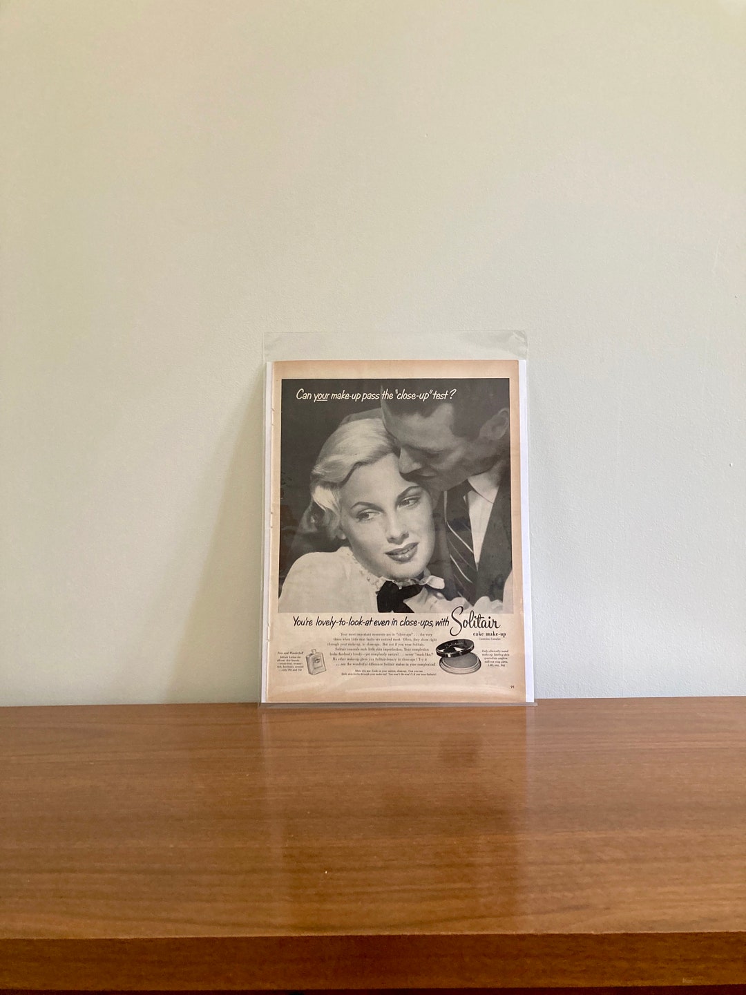 50s Solitair Cake Make-up Print Ad | Vintage Glamorous Hollywood Makeup ...