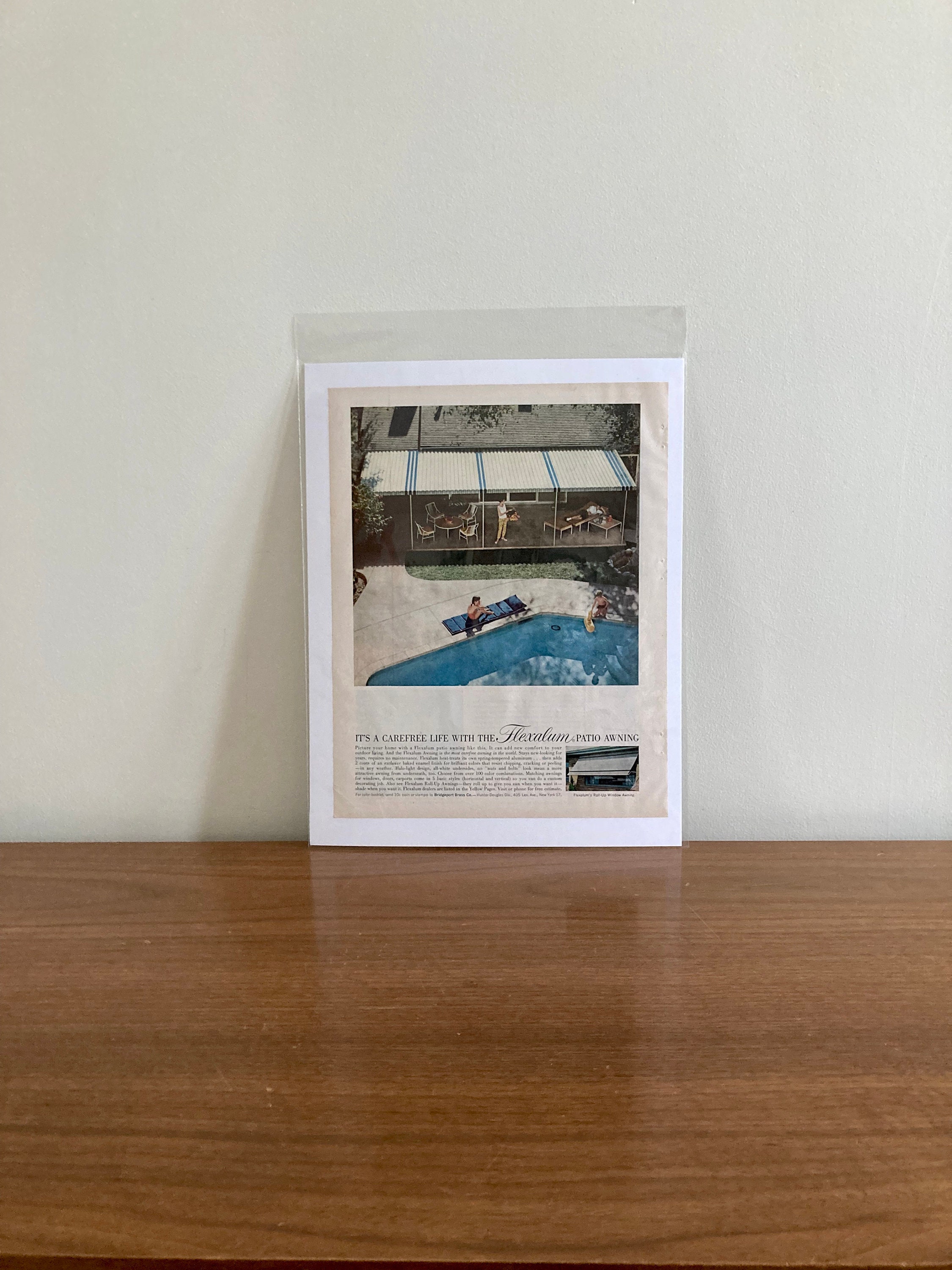 50s Flexalum Patio Awning Ad Vintage Backyard Patio Ad Retro 50s ...